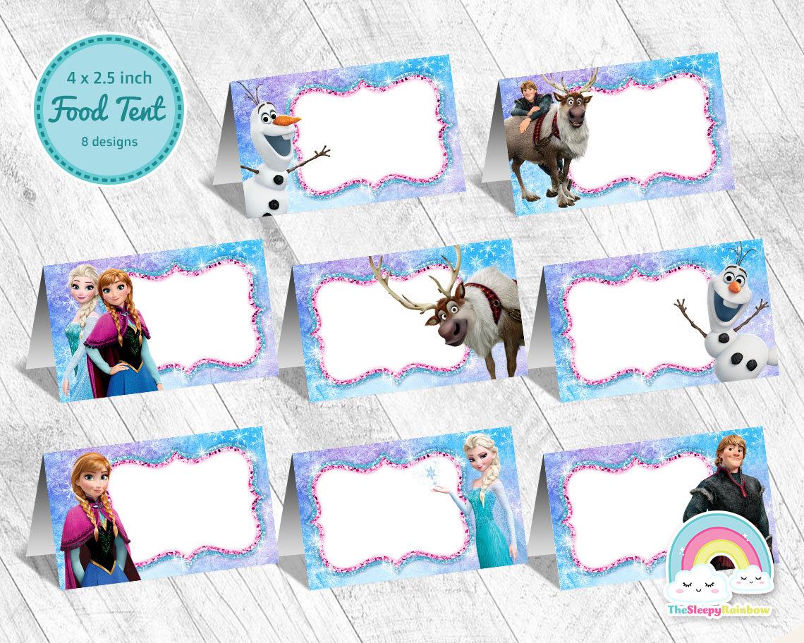 Frozen Table Name Cards