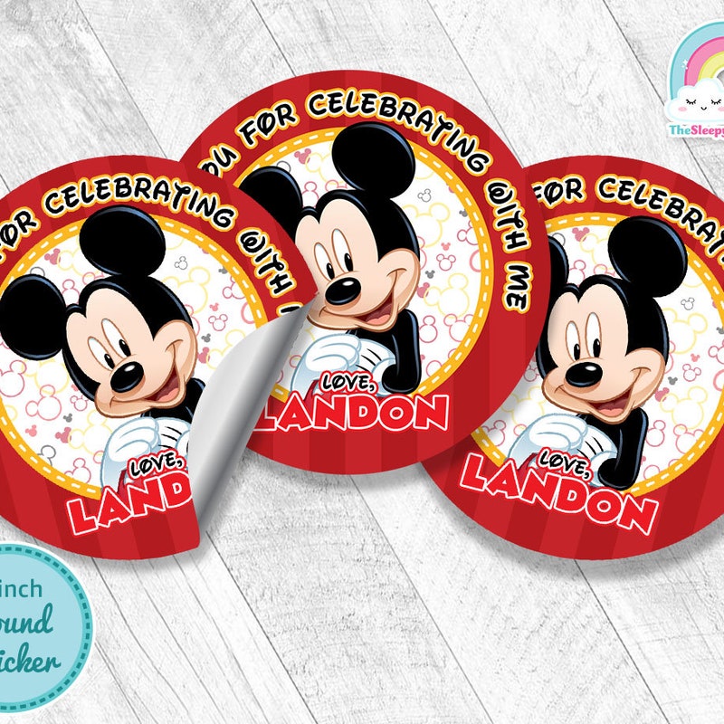 Mickey Stickers - Etsy