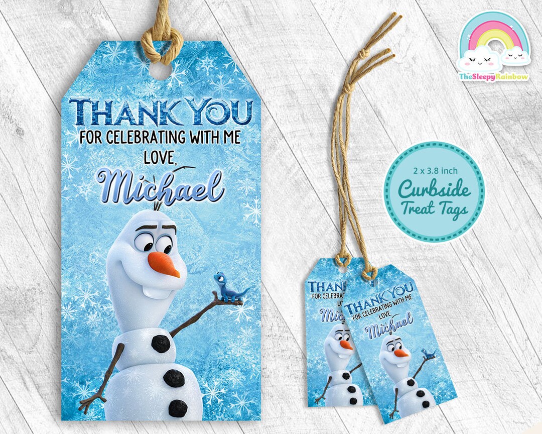 Olaf Frozen Boy Bruni Birthday Party Favor Tags Olaf Frozen Boy Bruni ...