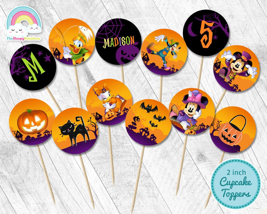 Mickey Cupcake Toppers 2 Inch Round Birthday Party Printable Mickey ...