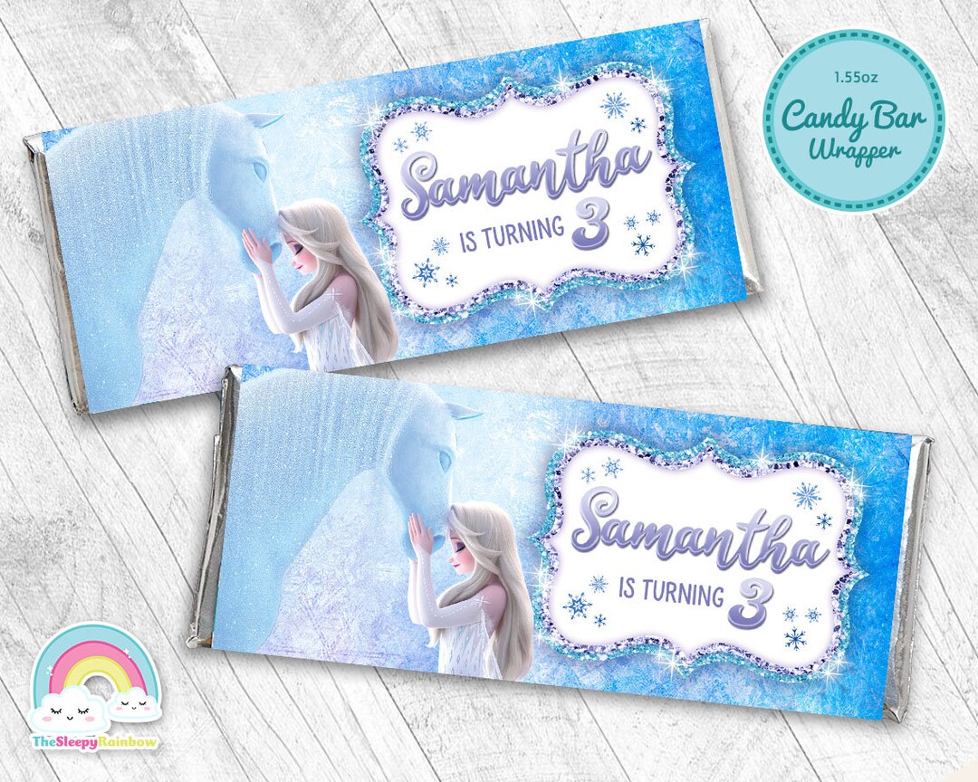 Frozen 2 Elsa the Nokk Candy Bar Wrapper Frozen Elsa Nokk Chocolate Bar ...
