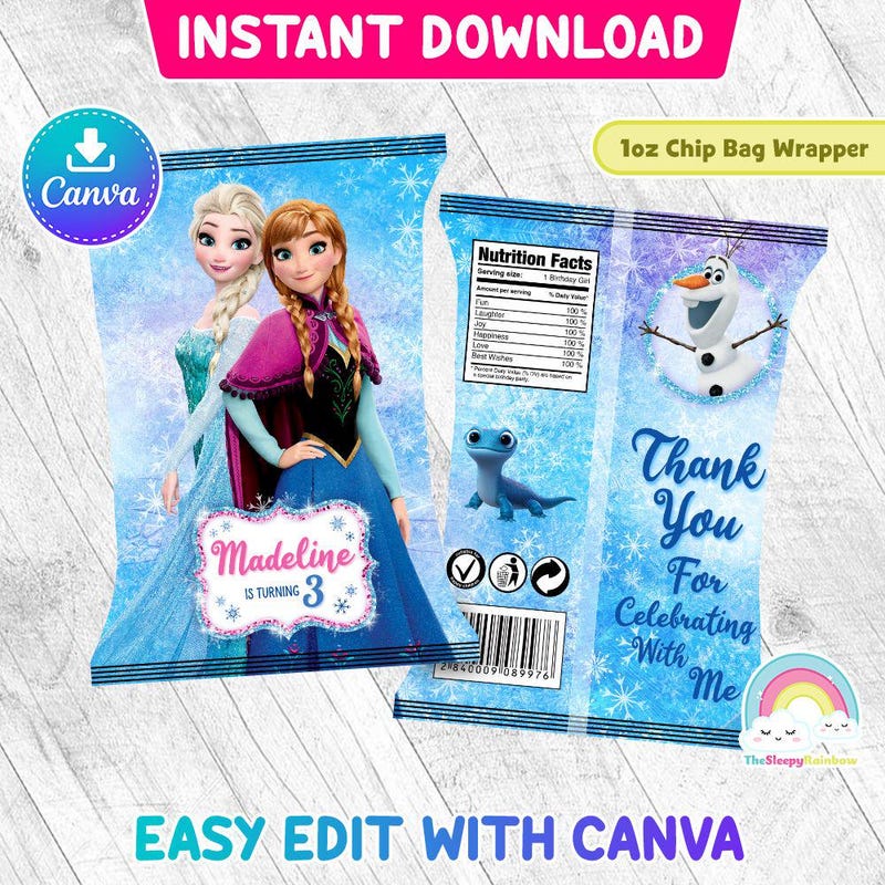 Frozen Labels for Snacks - Etsy