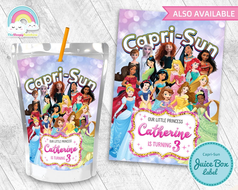 Princess Invitation Birthday Invite Party All Princess Invites | Etsy