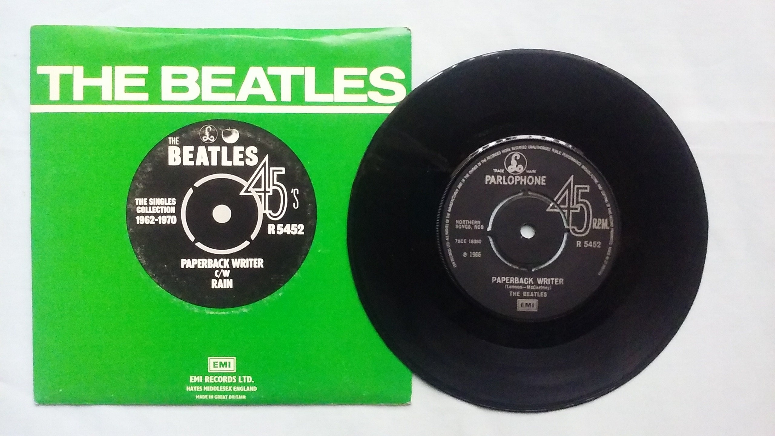The Beatles, EMI Parlophone, No R5452, 45 rpm, Paperback Writer, B side ...