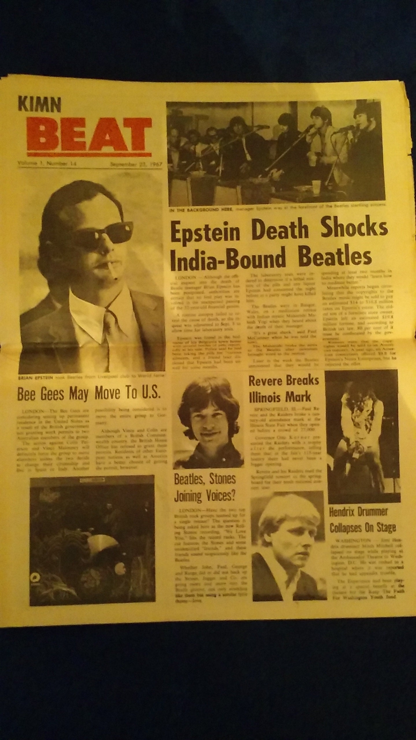 Mick Jagger Paul Mccartney KIMN Beat Sept 23 1967 - Etsy