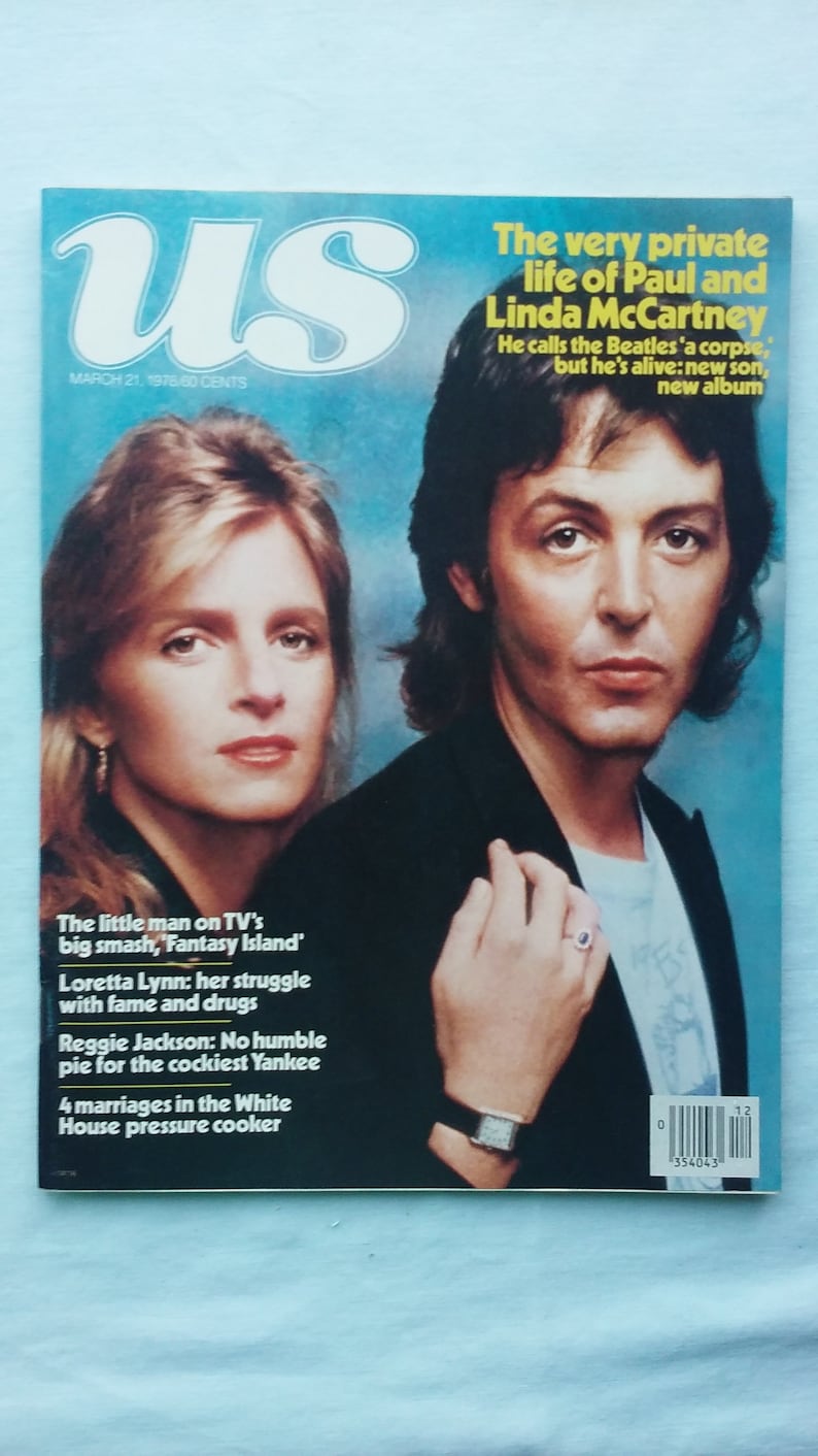 US Magazine, March 21, 1978, Paul and Linda, Mccartney, Very Private ...
