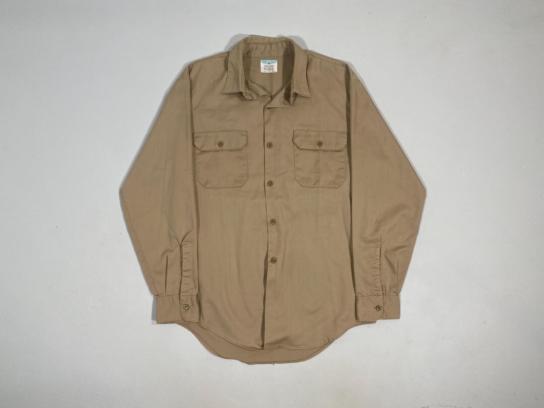 Vintage Big Mac Work Shirt: 60s/70s Tan Soil Release Utility Top - Etsy