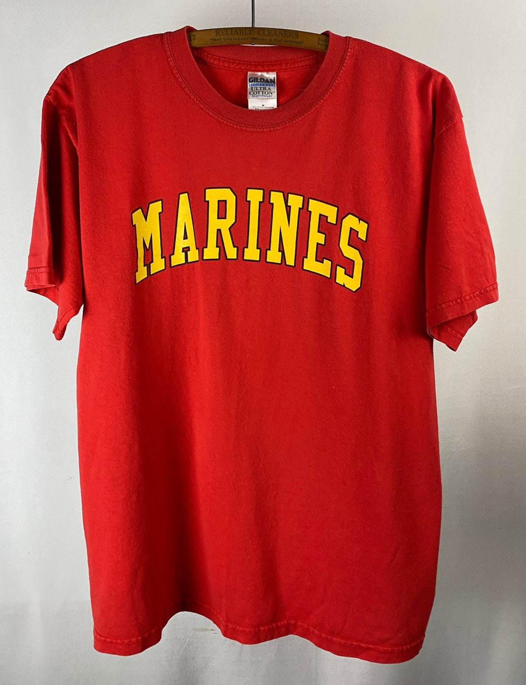 90s MARINES Block Letter Spell Out Graphic T Shirt USMC United States ...