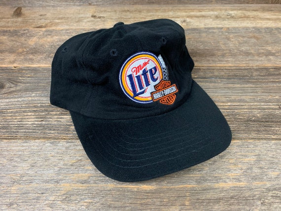 Miller Lite Harley Davidson Motorcycles Vintage Black… - Gem