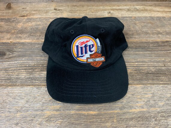 Miller Lite Harley Davidson Motorcycles Vintage Black… - Gem
