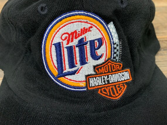 Miller Lite Harley Davidson Motorcycles Vintage Black… - Gem