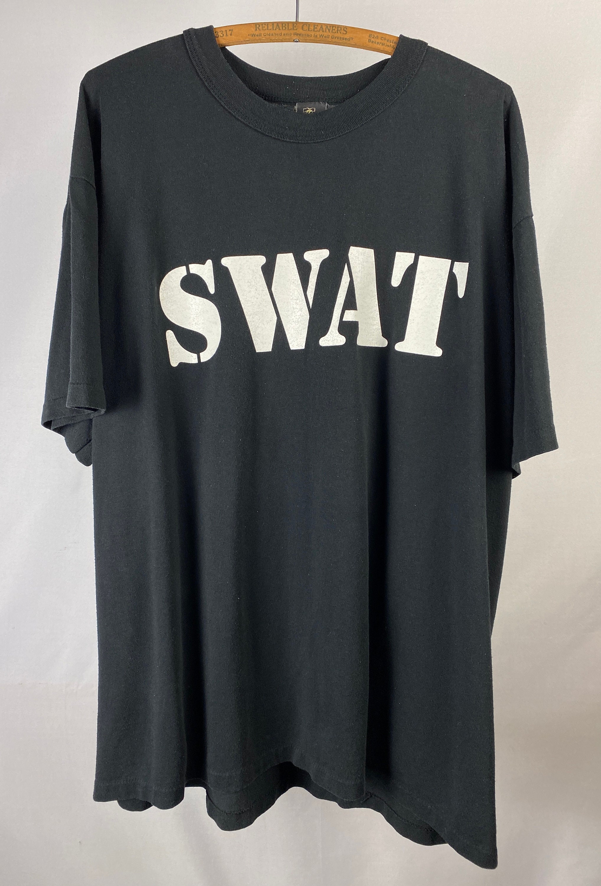 Tee Swing Vintage 90s SWAT Team Double Sided Graphic T-shirt Made in ...