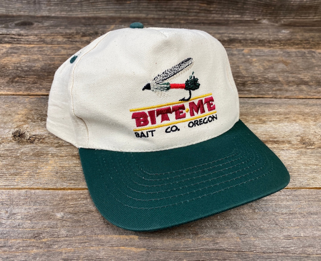 90s Y2k Embroidered Fly Fishing Hat Bite Me Bait Co. Oregon - Etsy