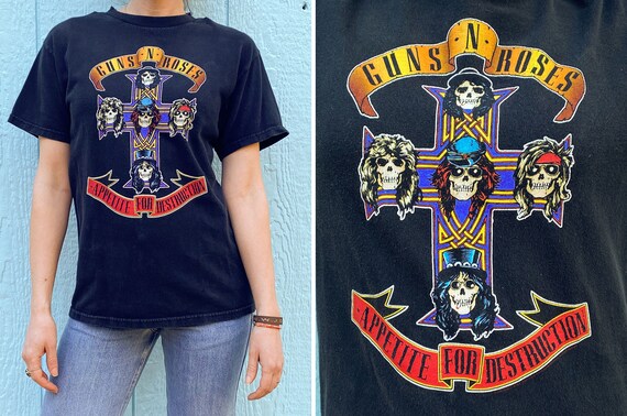 Vintage 2000s Band Tee || Guns N Roses || Appetite fo… - Gem