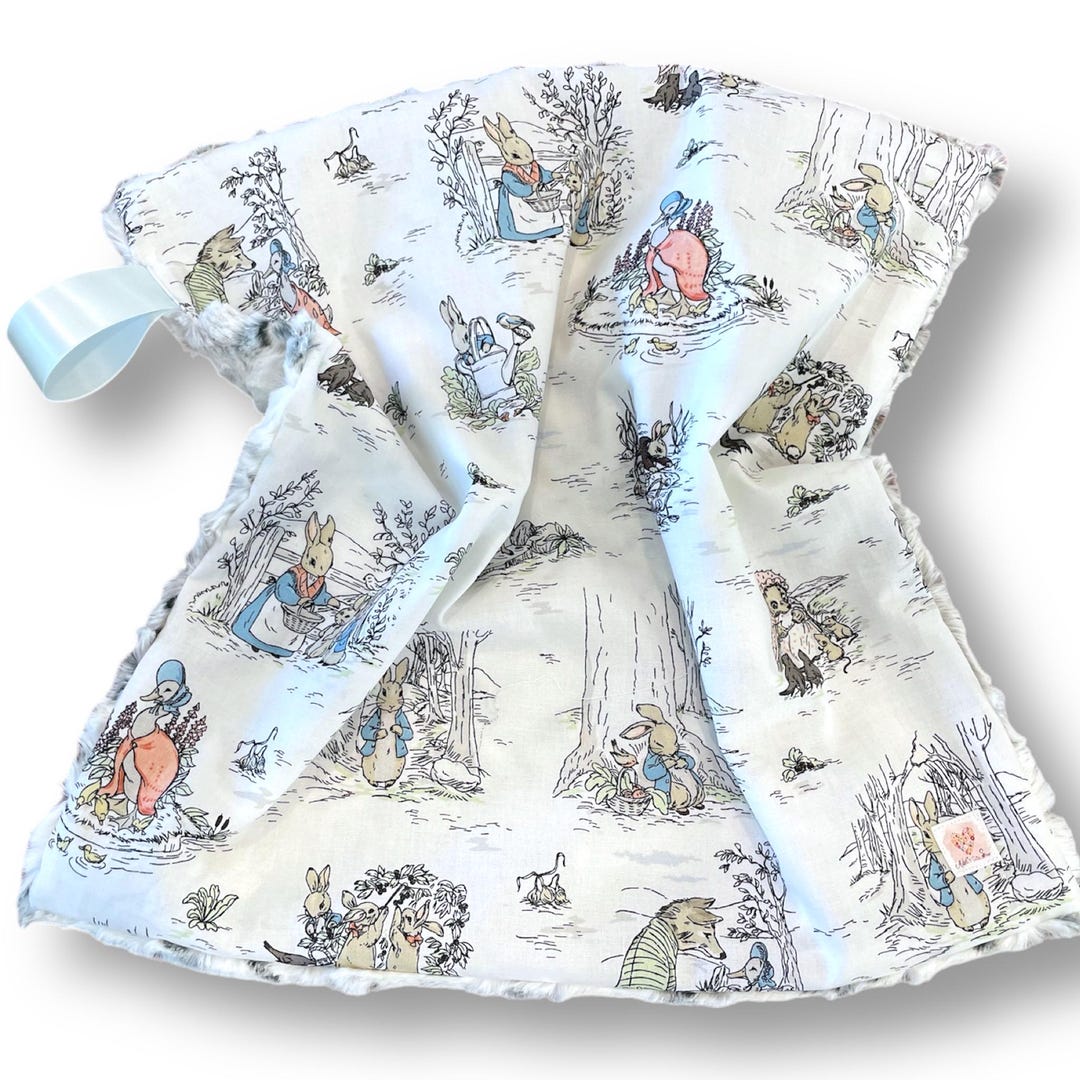 Peter Rabbit (white) Lovey Blanket | Snowy Owl Minky Lovey | Binky ...