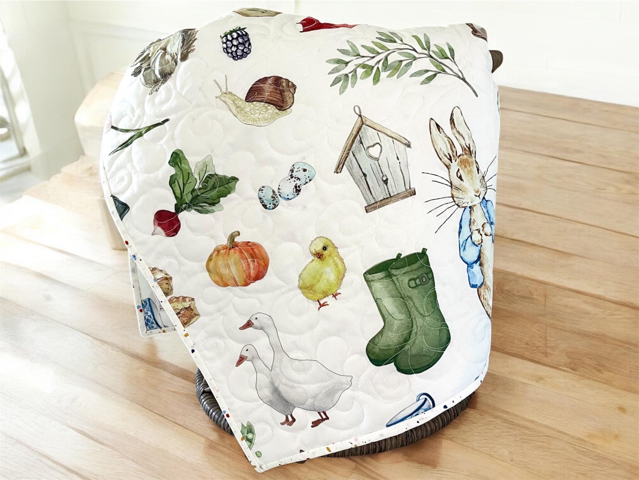 Baby Quilt Blanket - Peter Rabbit and His Favorite Things / Beatrix ...
