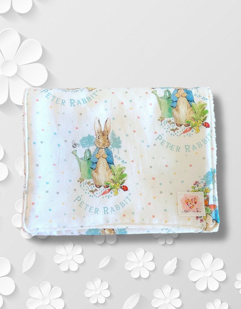 Peter Rabbit Burp Cloths Set light Blue Terry Backing Burp Cloths Set ...