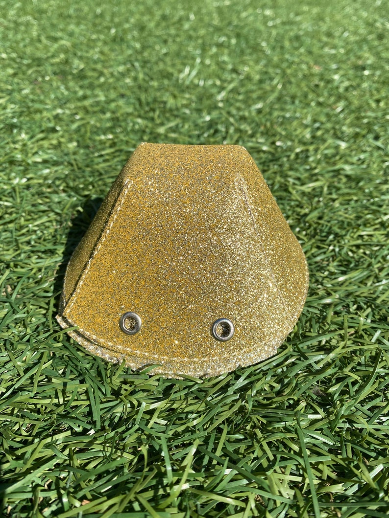 Gold Glitter Vegan Leather Handmade Roller Skate Toe Caps (guard ...