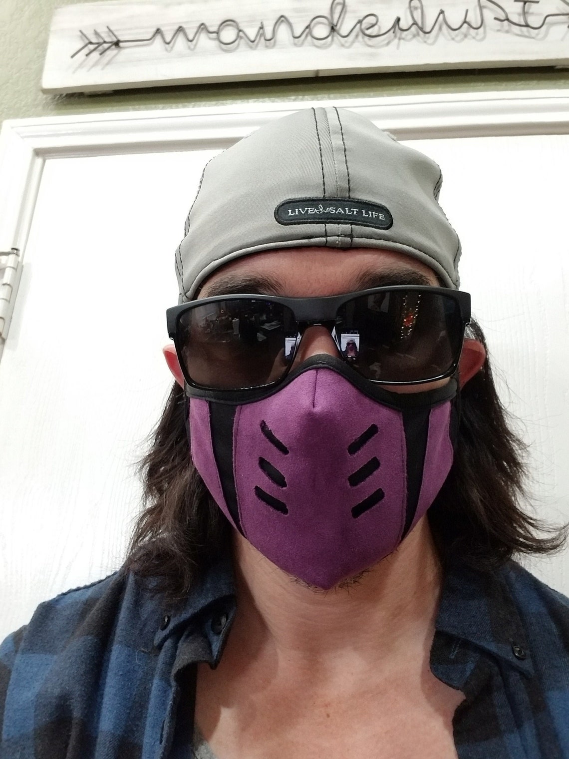Mortal Kombat Face Mask Cover Purple Rain Washable PU Leather - Etsy