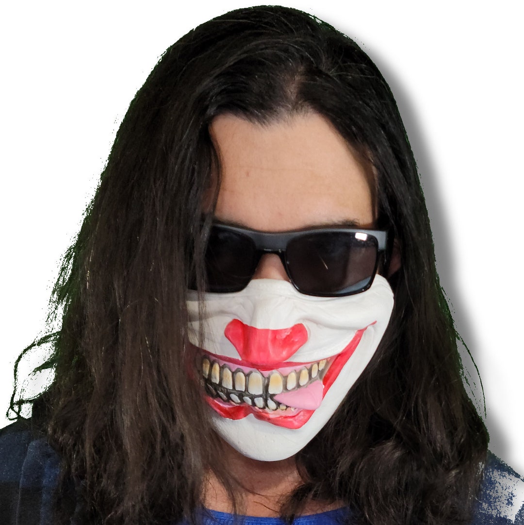 Clown Joker Pennywise IT Jester Latex Halloween Face Mask Costume ...