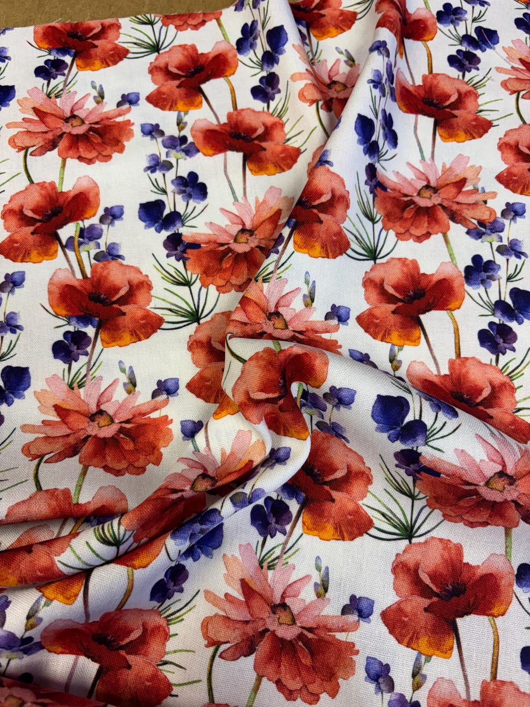 5.3 Metres White Floral 80pct Linen 20pct Viscose Floral Dress Fashion ...