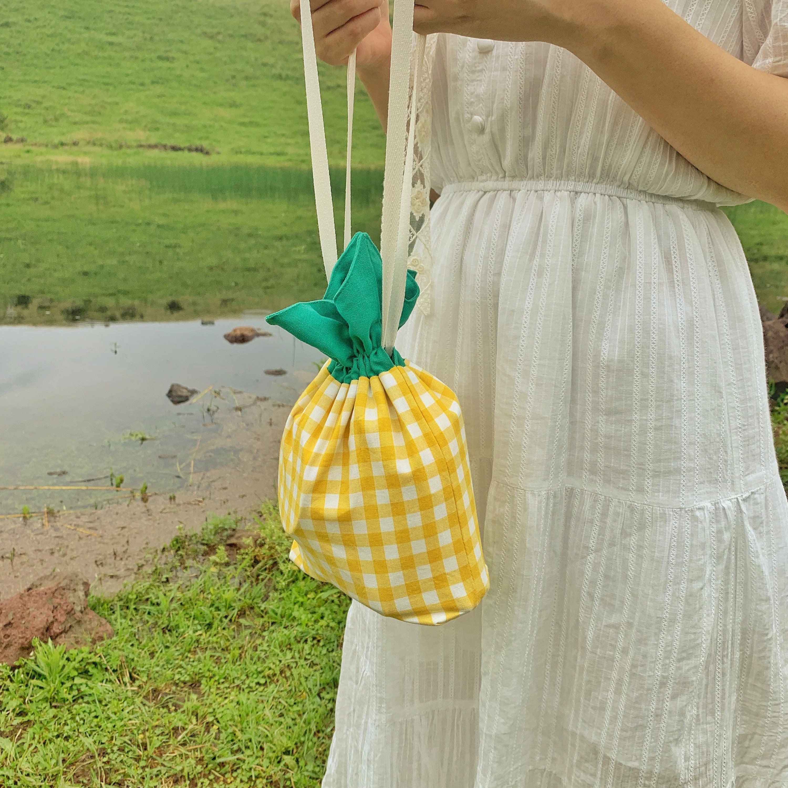 Pineapple Drawstring Pouch Bag - Etsy