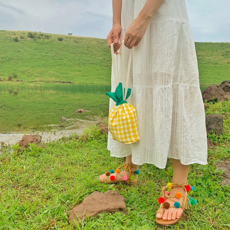 Pineapple Drawstring Pouch Bag - Etsy