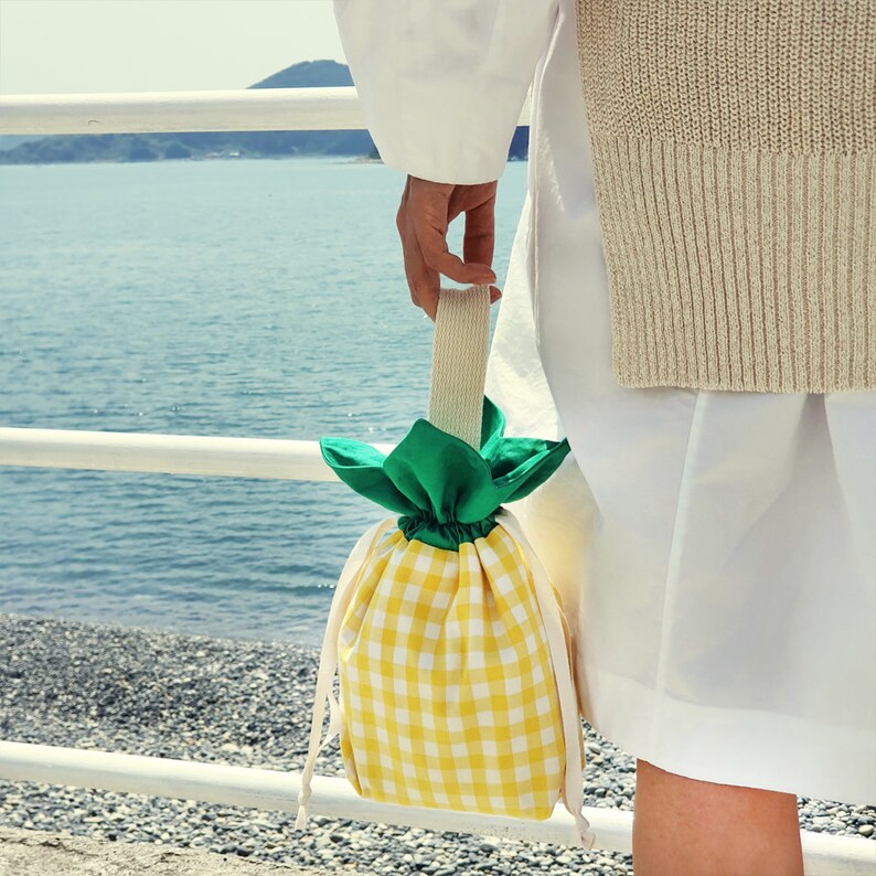 Pineapple Drawstring Pouch Bag - Etsy