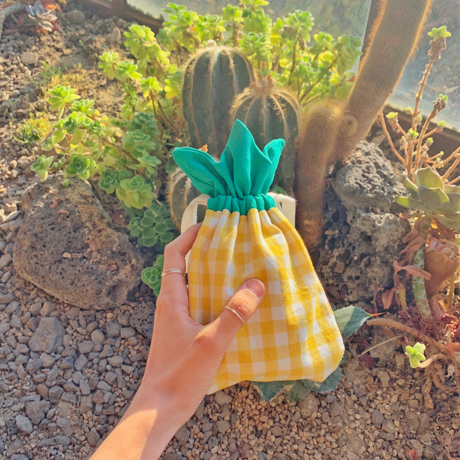 Pineapple Drawstring Pouch Bag - Etsy