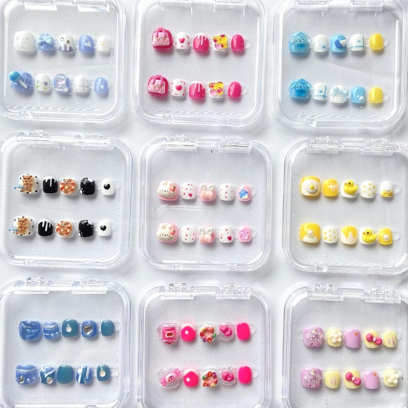 Cute Fake Nails Kids - Etsy
