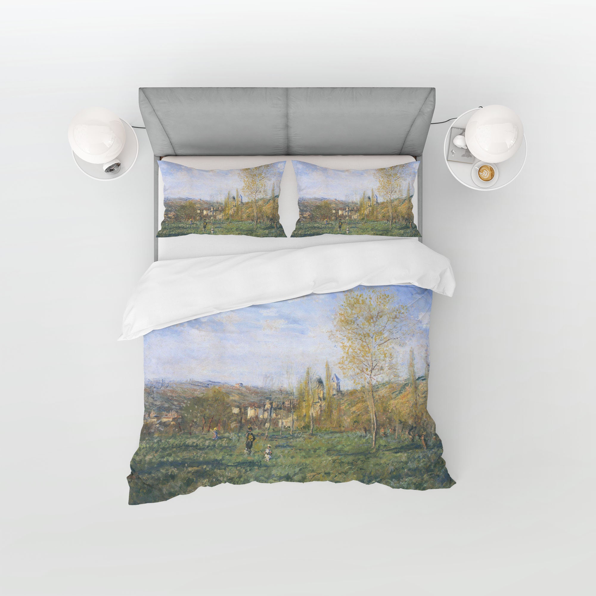 Grassland Children Playing Duvet Cover Set Claude Monet Oil - Etsy