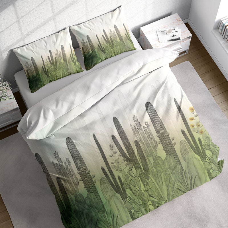 Cactus Bedding Queen - Etsy