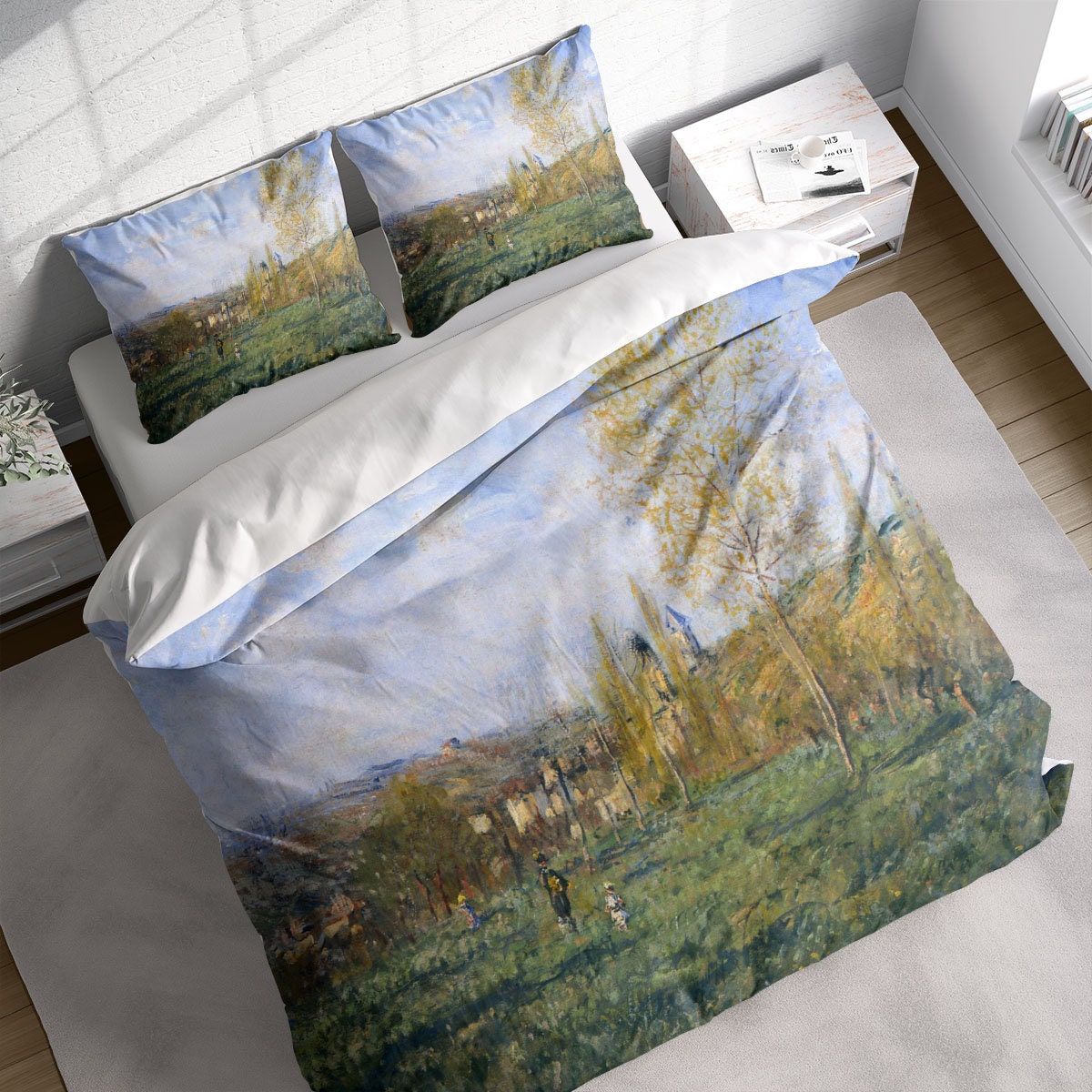 Grassland Children Playing Duvet Cover Set Claude Monet Oil - Etsy