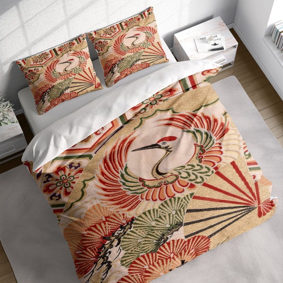 Home & Living Asian Chinese Bedding Set Quail Morning Glory Duvet Cover ...