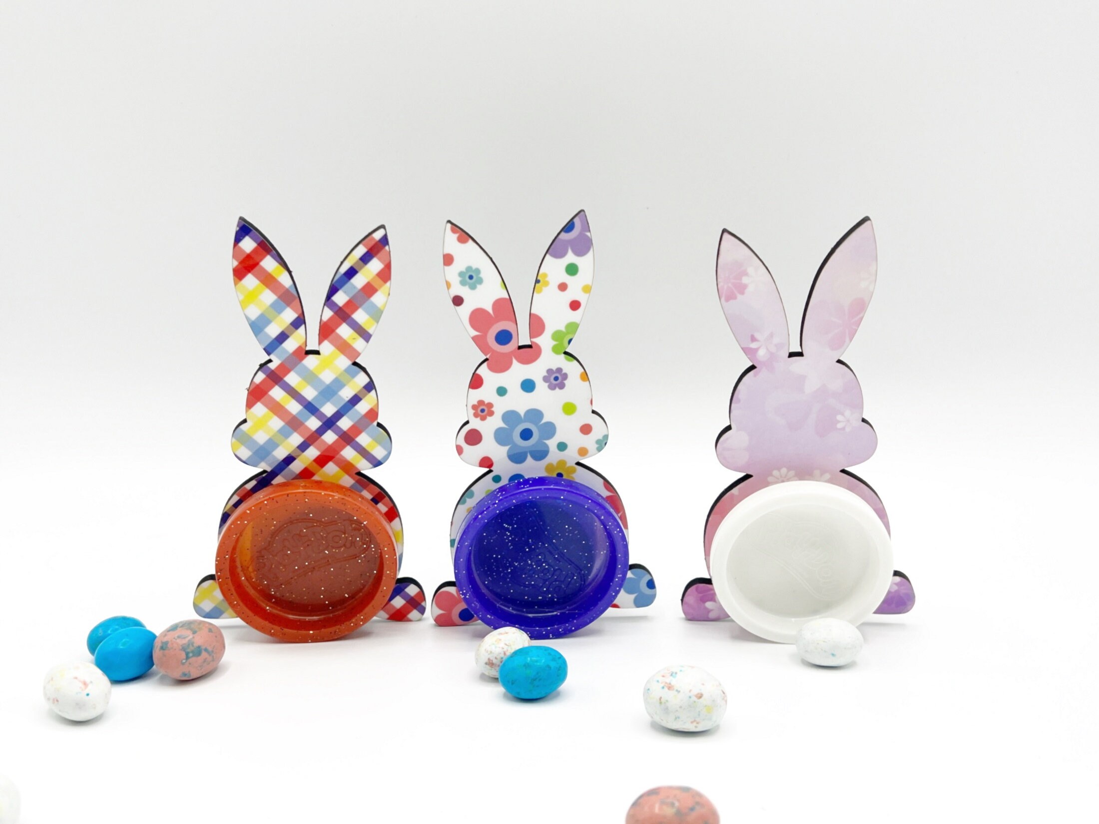 Adorable Play-doh Easter Basket Bunnies - 5" X 2 3/4" - Non-candy Gift ...