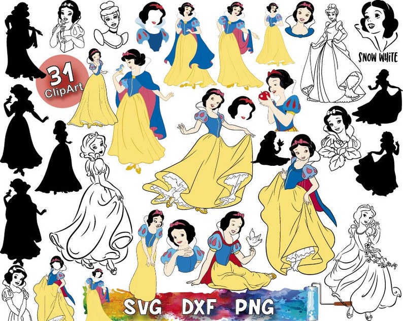 Snow White cut file Cricut svg Disney princess svg Snow White Svg ...