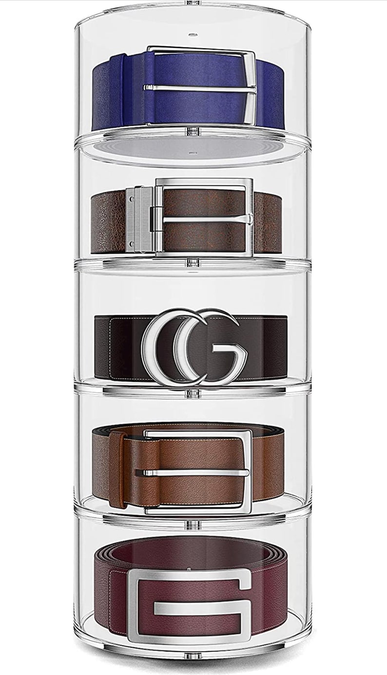 Custom Acrylic Belt Organizer Box – Stylish Storage Solution for Belts ...