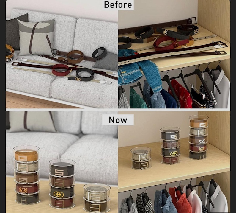 Custom Acrylic Belt Organizer Box – Stylish Storage Solution for Belts ...