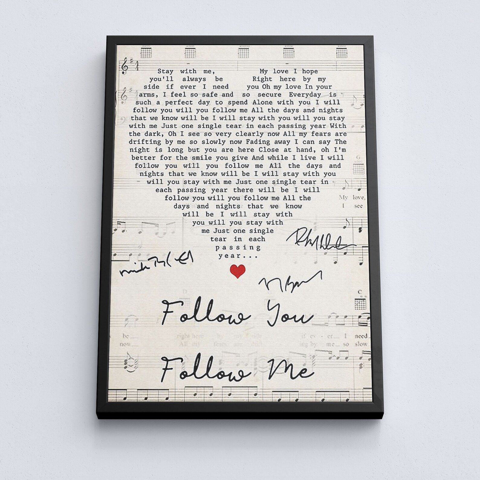 Genesis Follow You Follow Me Lyrics Poster Lyrics Canvas | Etsy Genesis Follow You Follow Me Lyrics Poster Lyrics Canvas | Etsy
