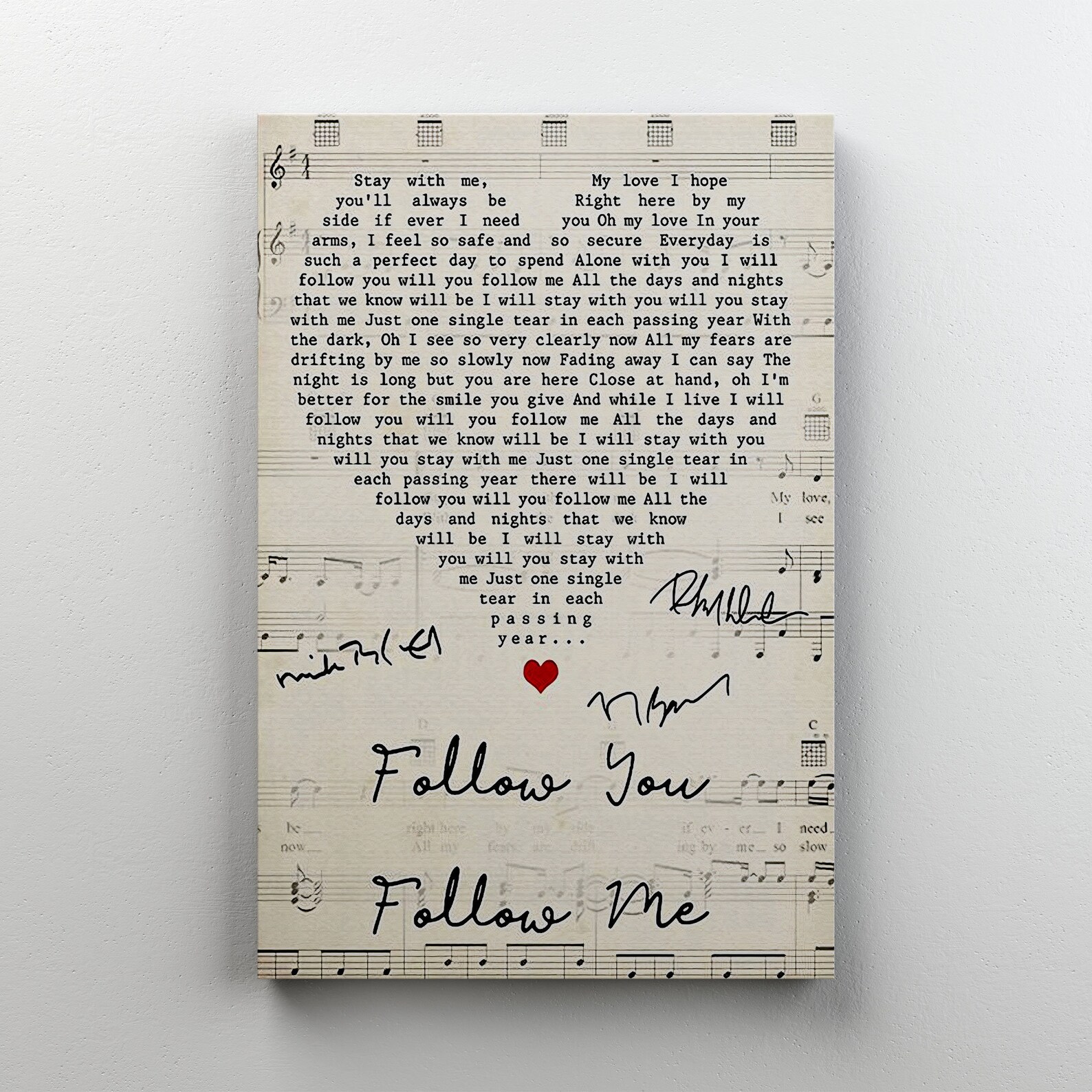 Genesis Follow You Follow Me Lyrics Poster Lyrics Canvas | Etsy Genesis Follow You Follow Me Lyrics Poster Lyrics Canvas | Etsy