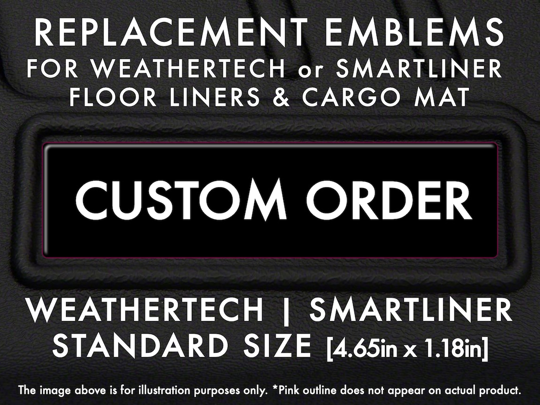 Custom Weathertech | Smartliner Replacement Emblem Sticker Decals Fit ...