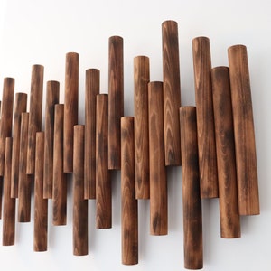 3D Wood Wall Art, Rustic Wall Sculpture, Farmhouse Decor, Neutral Wood ...