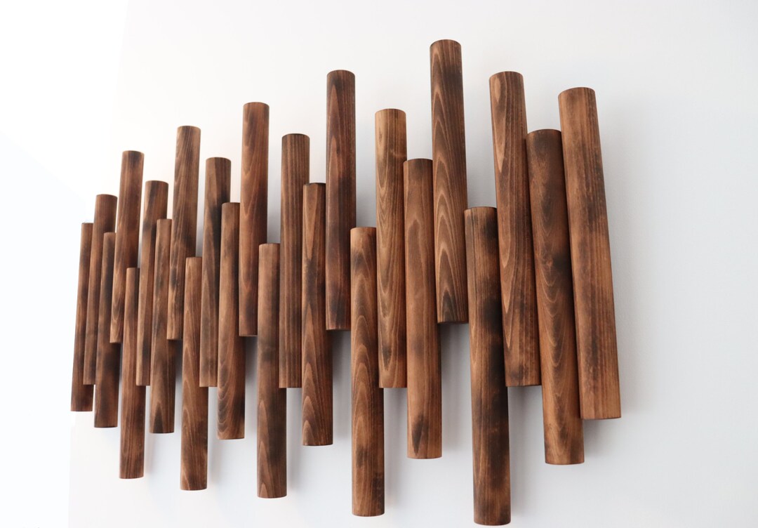 3D Wood Wall Art, Rustic Wall Sculpture, Farmhouse Decor, Neutral Wood ...