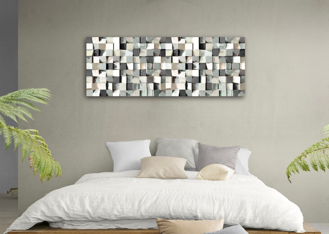 Acoustic Panel Wood Wall Art THE SHADOW 3D Sound Diffuser Geometric ...