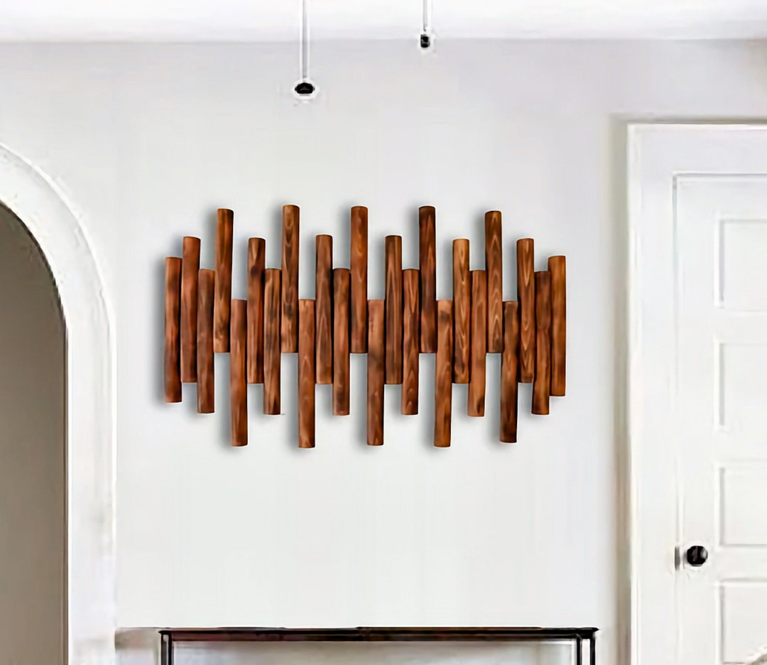 3D Wood Wall Art, Rustic Wall Sculpture, Farmhouse Decor, Neutral Wood ...