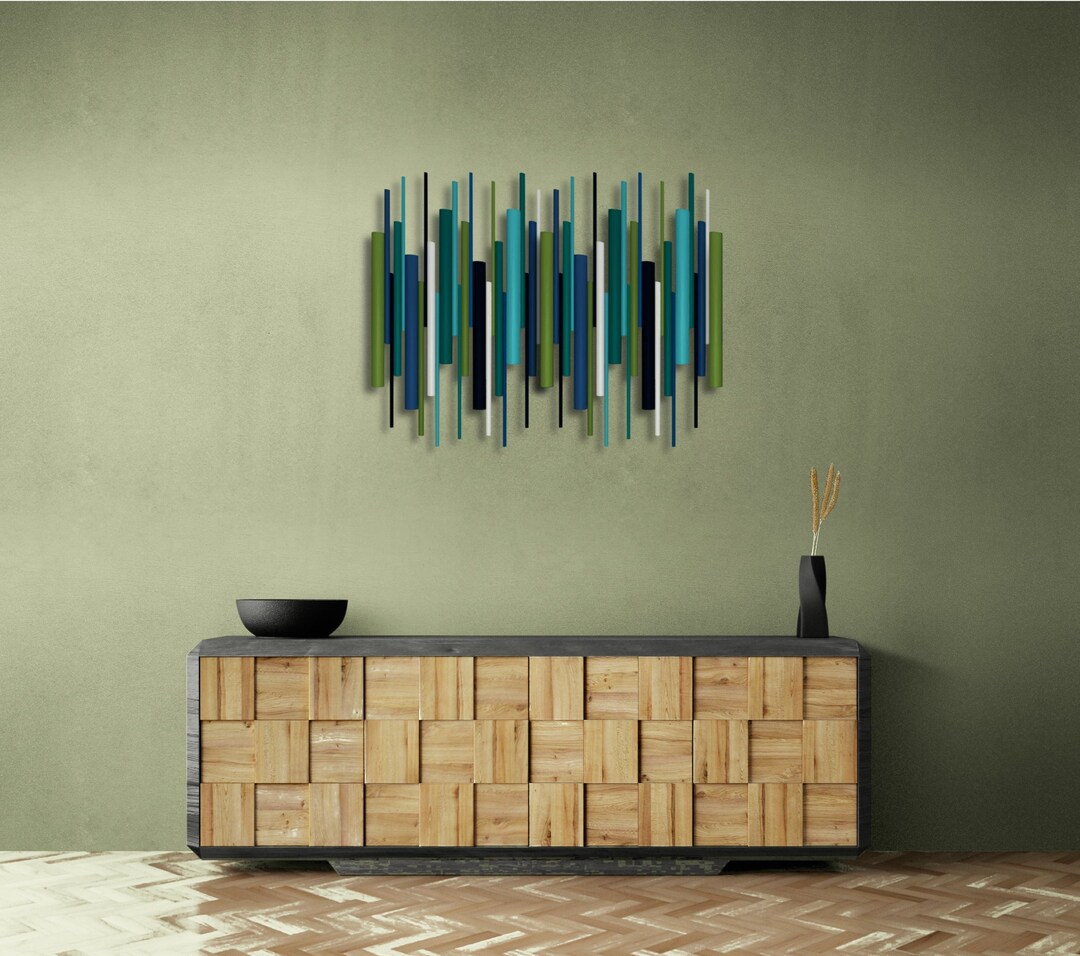 Abstract Wall Hanging Wood Wall Art Farmhouse Decor Contemporary Wall ...