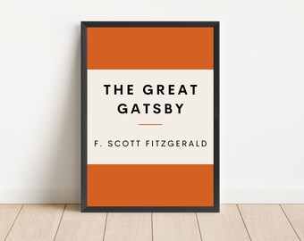 Great Gatsby Poster: F Scott Fitzgerald Book Cover Print - Etsy