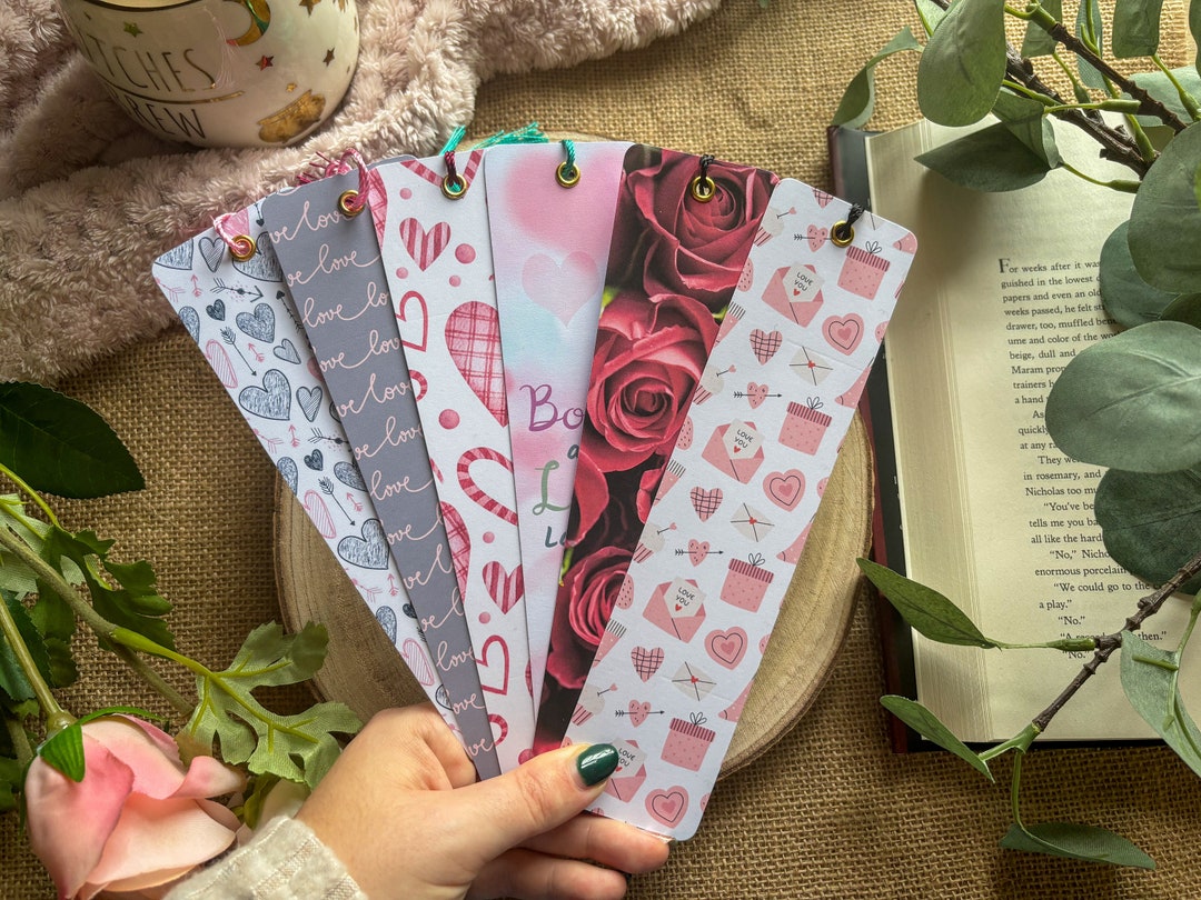 Romance Inspired Bookmark Collection, Valentines Day Bookmarks, Roses ...