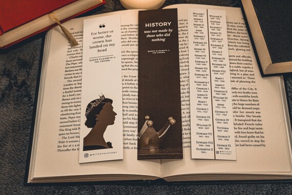 Bundle of Crown Bookmarks History Gift Historical | Etsy