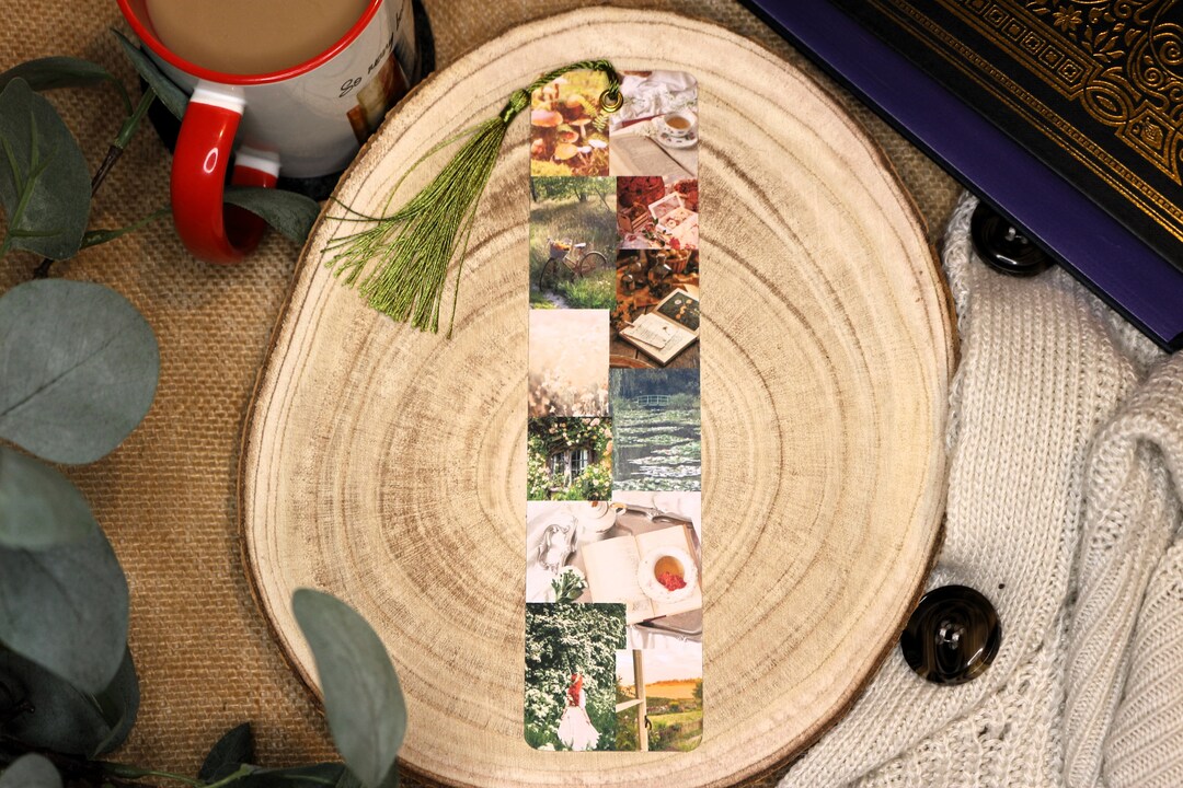 Cottage Core Aesthetic Bookmark, Book Lover Gift, Bookworm, Handmade ...